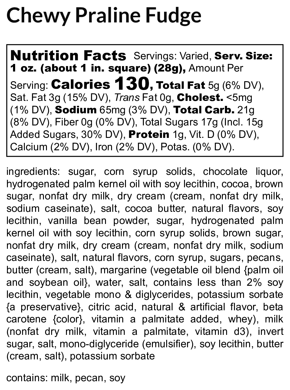 Chewy Praline Fudge – Uncle Butch's Fudge